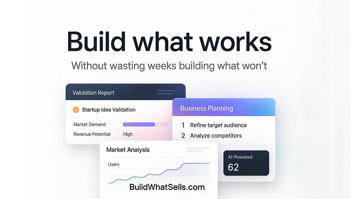 BuildWhatSells – Build Fast and Smart